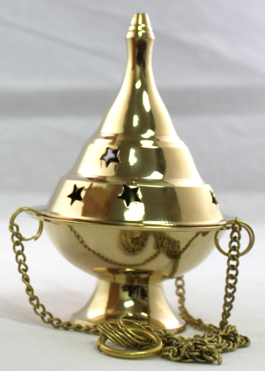 Incense Burners - Medium Brass Hanging Burner – Incense Sampler Works